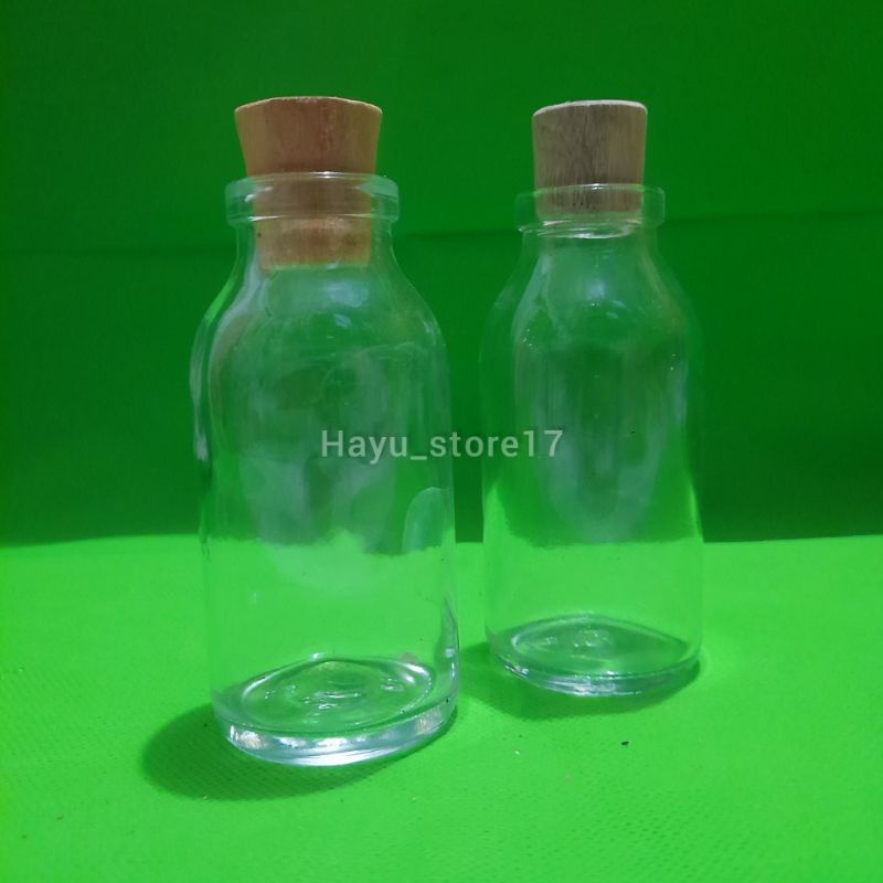 Jual Botol kaca tutup kayu - Botol untuk dekorasi meja / ruangan ...
