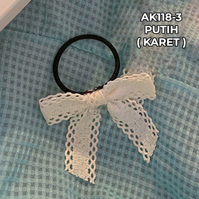 Jual Ikat Rambut Korea Perempuan Motif Pita Kecil Lucu Aksesoris Rambut ...