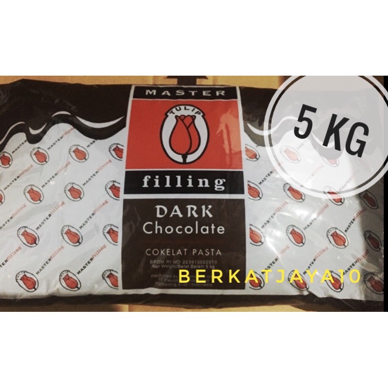 Jual Tulip Filling Dark Chocolate 5 KG Selai Cokelat Pasta | Shopee ...