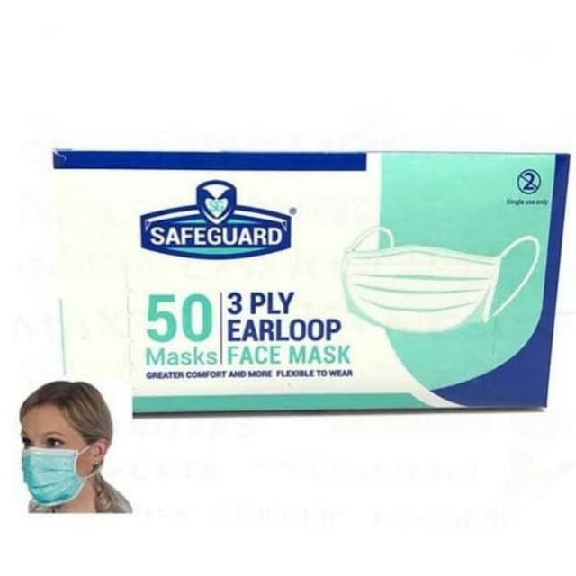 Jual Safeguard Mask Earloop Box 50S | Shopee Indonesia