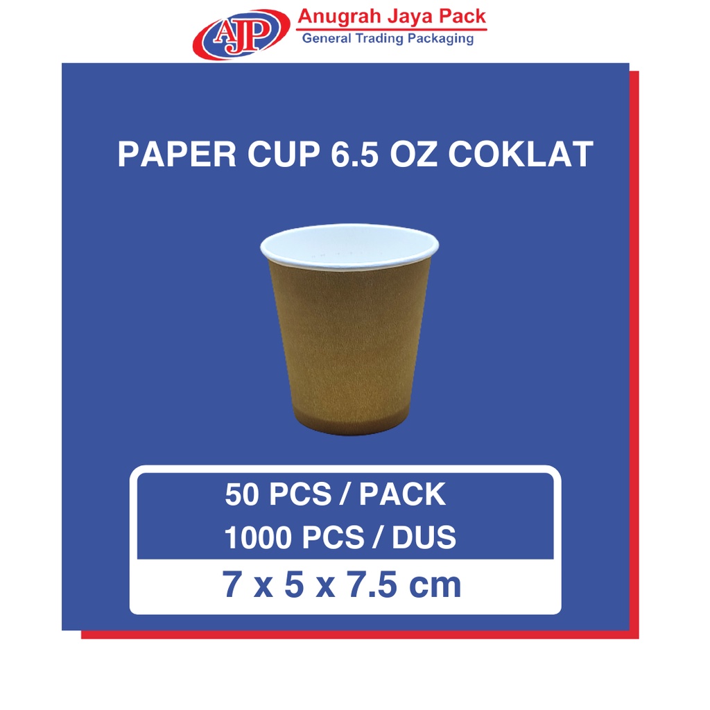 Jual Paper Cup 6,5 Oz Hot / Gelas Kertas Minuman Panas 6,5 Oz Warna Coklat | Shopee Indonesia