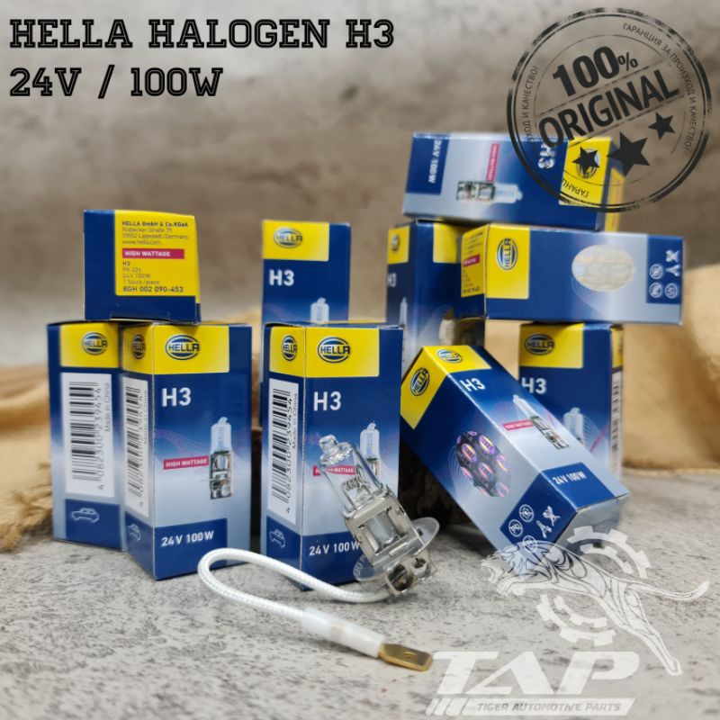 Jual BOHLAM LAMPU HALOGEN HELLA H3 24V 100W ORIGINAL | Shopee Indonesia