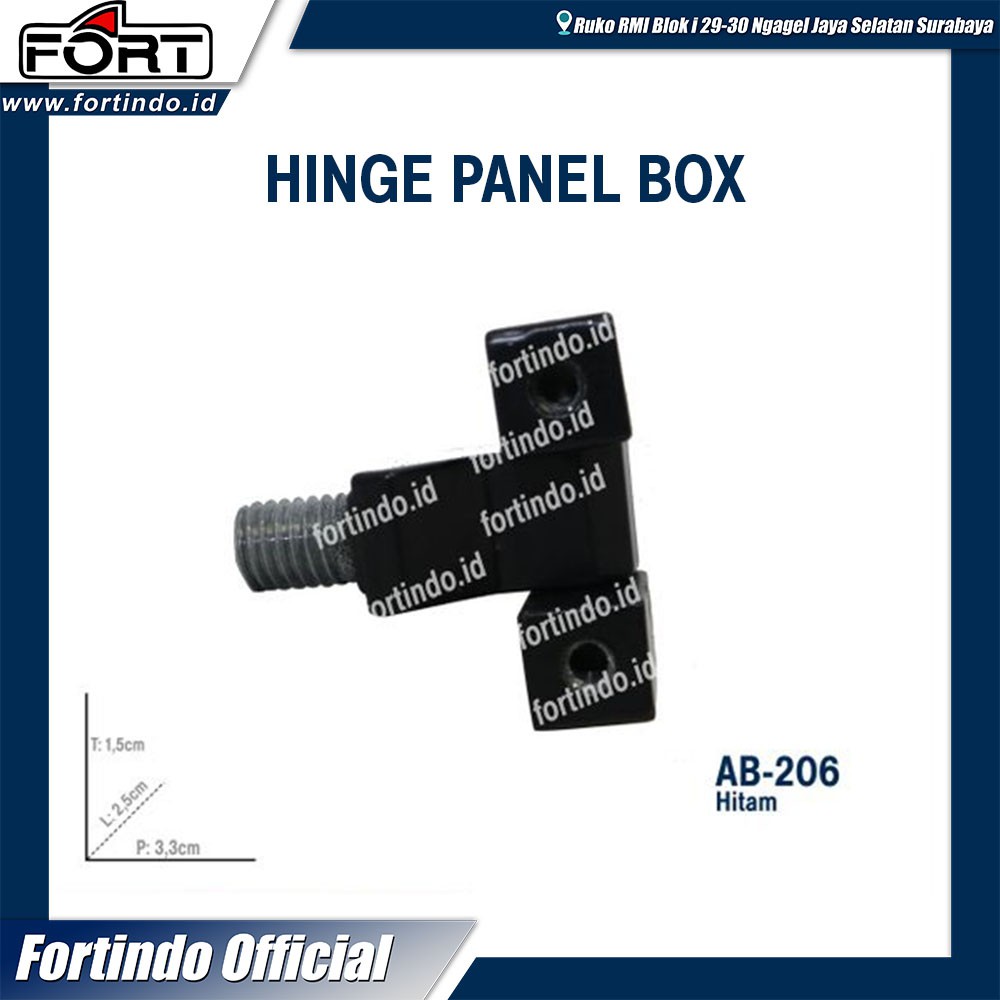 Jual ENGSEL PANEL Lock AB-206 HITAM Hingel Box MERK FORT | Shopee Indonesia
