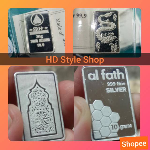 Jual PERAK BATANGAN PERAK BAR BERSERTIFIKAT ANTAM GOLD DAN AL FATH 10 ...