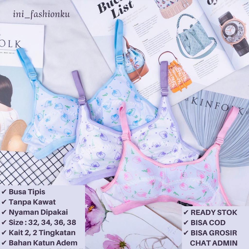 Jual ( BISA COD ) BRA SPORT BH WANITA WARNA TERBARU MOTIF LUCU MIFTA ...