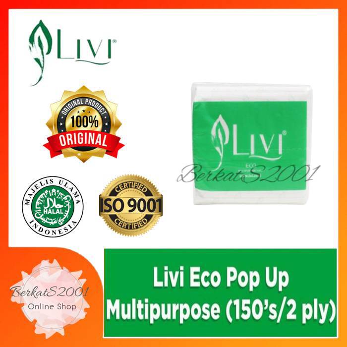 Jual Tissue LIVI ECO Multipurpose 150s / Livi Pop Up ( Tisu Meja Makan ...