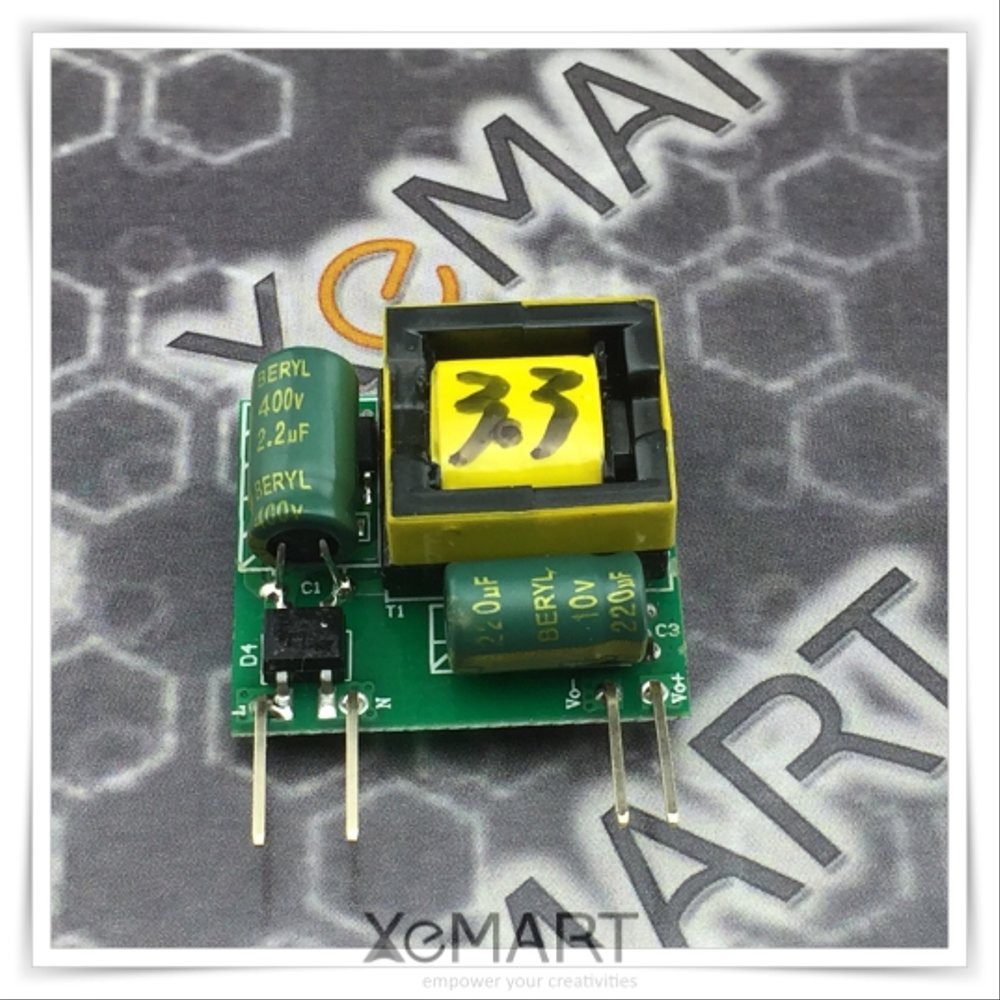 Jual AC to DC Module SIP Mount Through Hole 220VAC 3.3V 300mA 1W ...