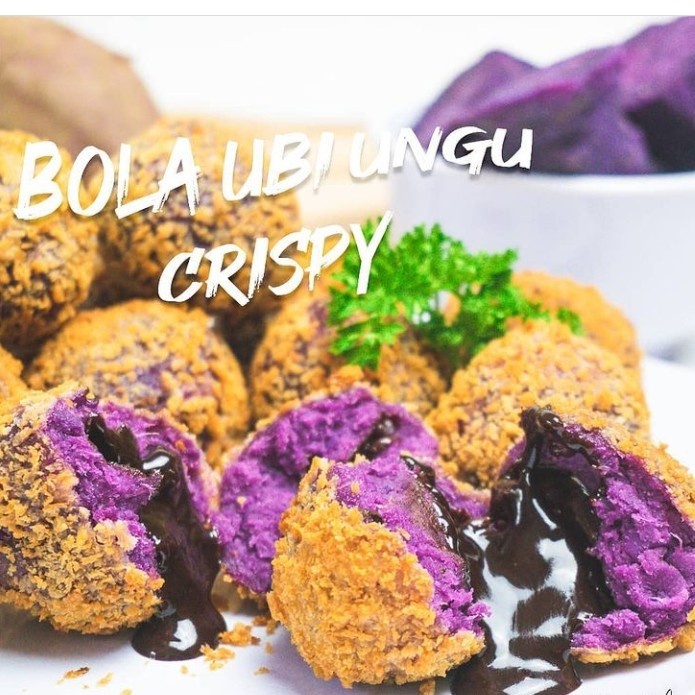 Jual KC Frozen - Bola Ubi Ungu Lumer Cokelat Crispy Isi 10 Pcs | Shopee ...