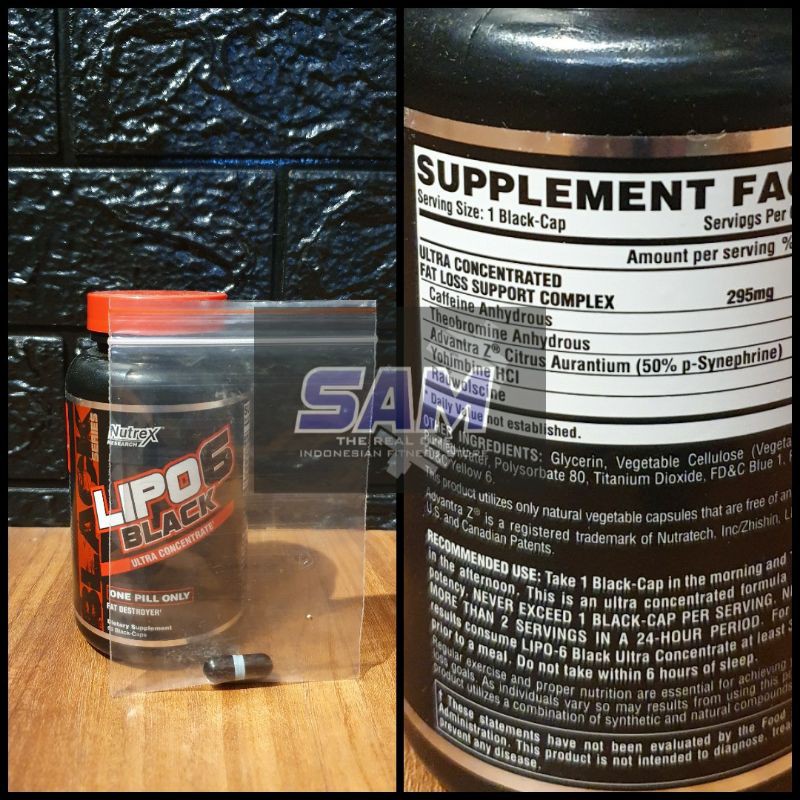 Jual Suplemen Fitness Eceran Repack NUTREX Lipo 6 Black Ultra ...