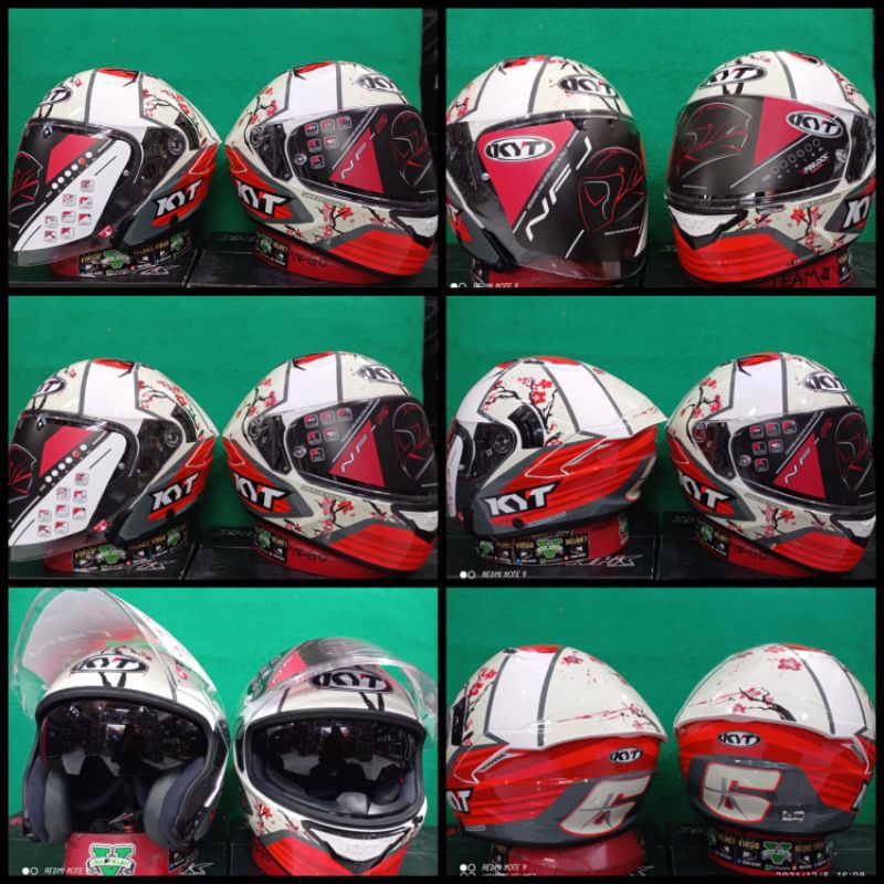 Jual HELM COUPLE KYT NFR XAVI SAKURA+KYT NFJ XAVI SAKURA DOUBLE VISOR D ...