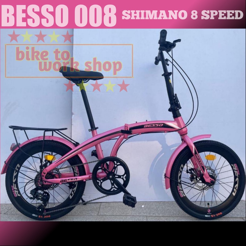 Jual SEPEDA LIPAT BESSO 20 008 8 SPEED SHIMANO FOLDING BIKE BONCENGAN ...