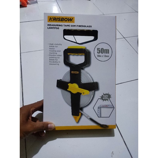 Jual Krisbow meteran gulung 50 Meter fiberglas/meteran roll/measuring ...
