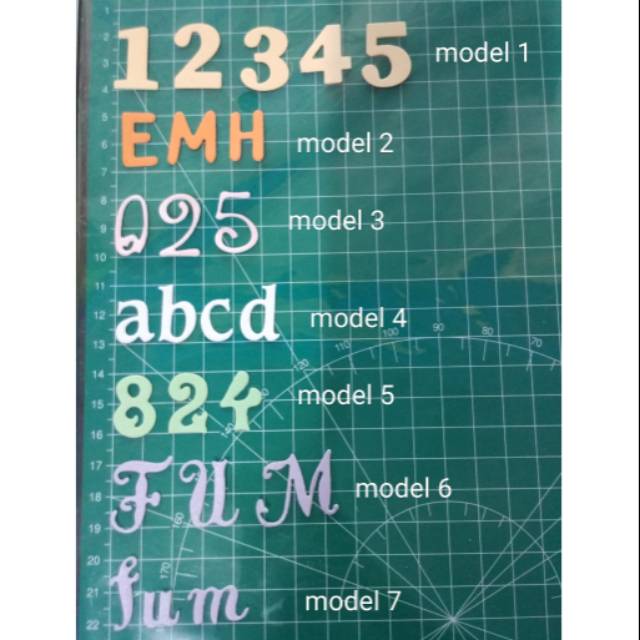 Jual Die cut Scrapbook Angka dan huruf 2cm per 10pcs | Shopee Indonesia