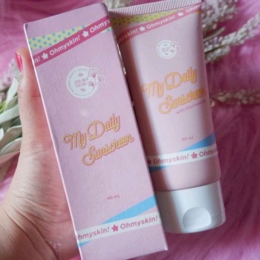 Jual OHMYSKIN MY DAILY SUNSCREEN WITH NIACINAMIDE SPF 50 PA++++ (60ml) | Shopee Indonesia