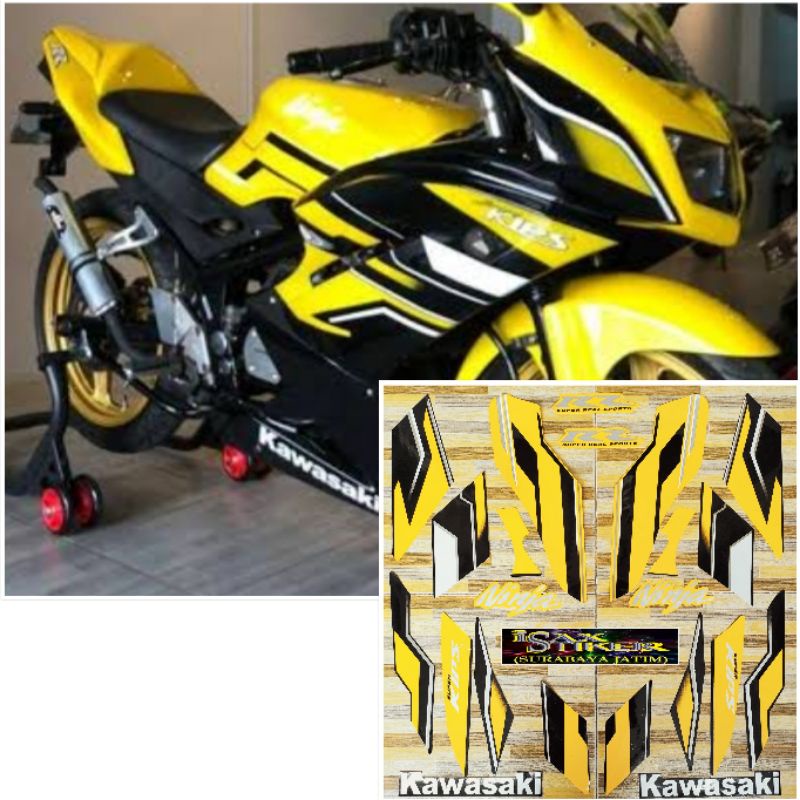 Jual striping original Kawasaki ninja RR SE kuning tahun 2015 | Shopee ...