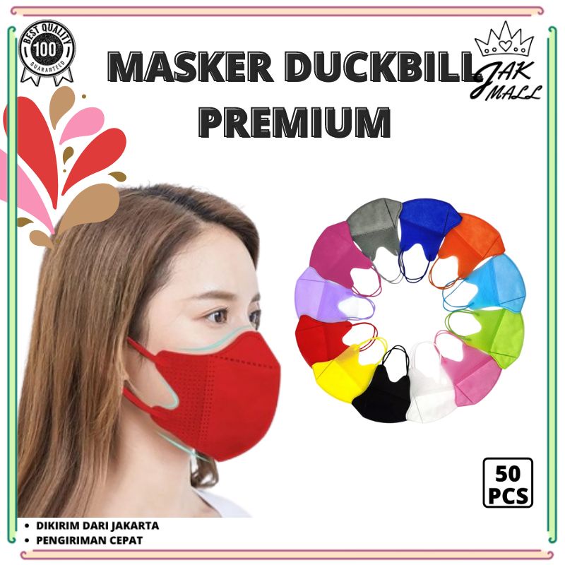 Jual Masker Duckbill Premium Dewasa 4Ply Warna Warni Isi 50 Pcs JM ...
