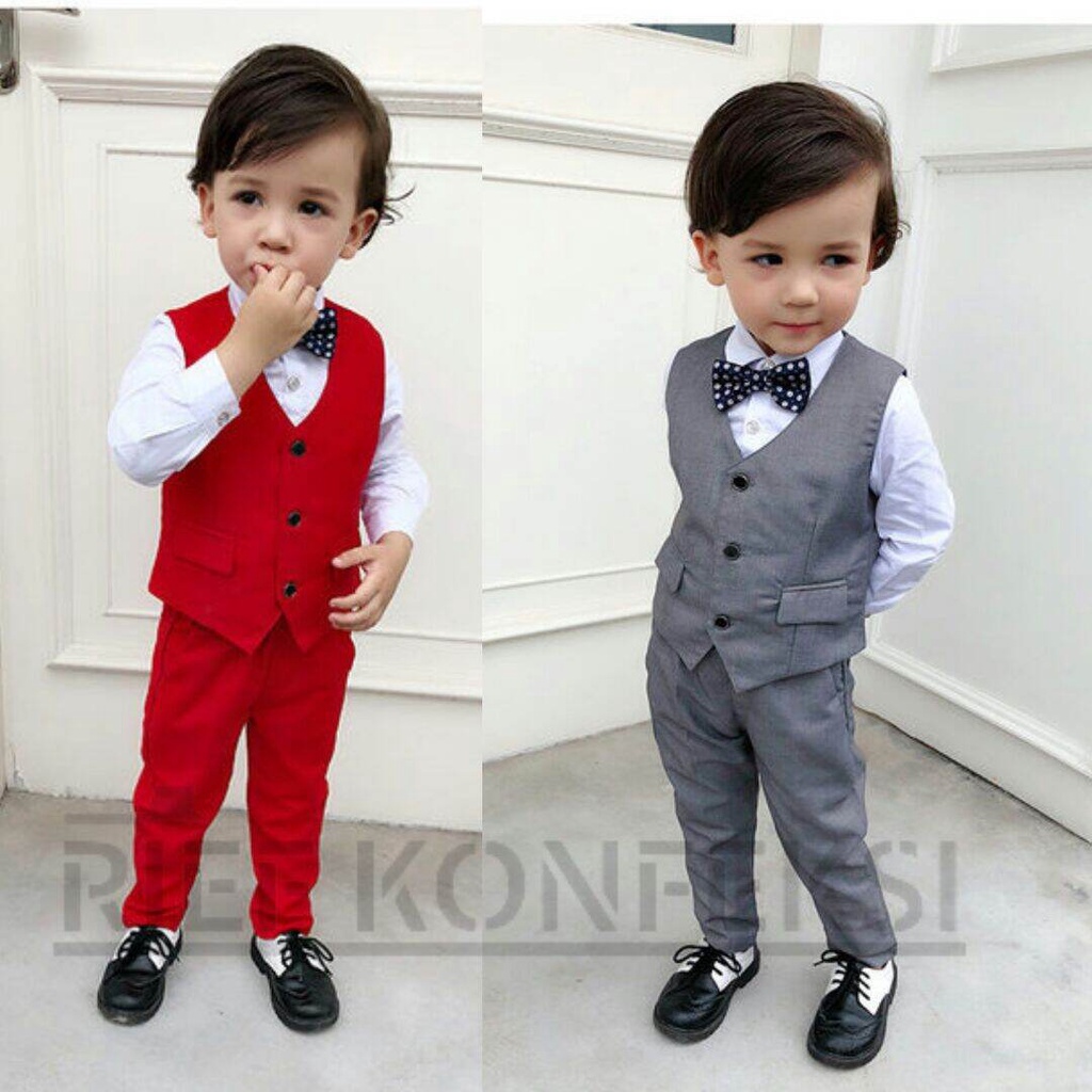 Jual SETELAN ROMPI + CELANA | SETELAN VEST ANAK | Shopee Indonesia