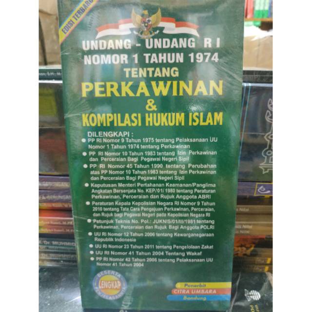 Jual Undang-Undang RI Nomor 1 Tahun 1974 tentang Perkawinan & Kompilasi Hukum Islam - Citra ...