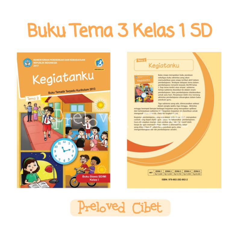 Jual [baru] Buku Tema 3 Kelas 1 Sd Kegiatanku Kurikulum 2013