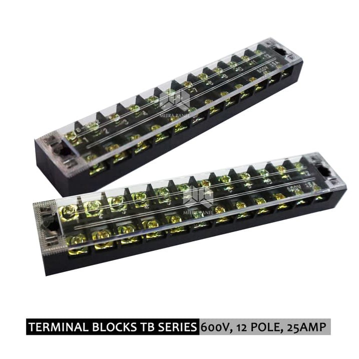 Jual Terminal Block 12P 12 Phase 12 Pole 25A TB-2512 | Shopee Indonesia