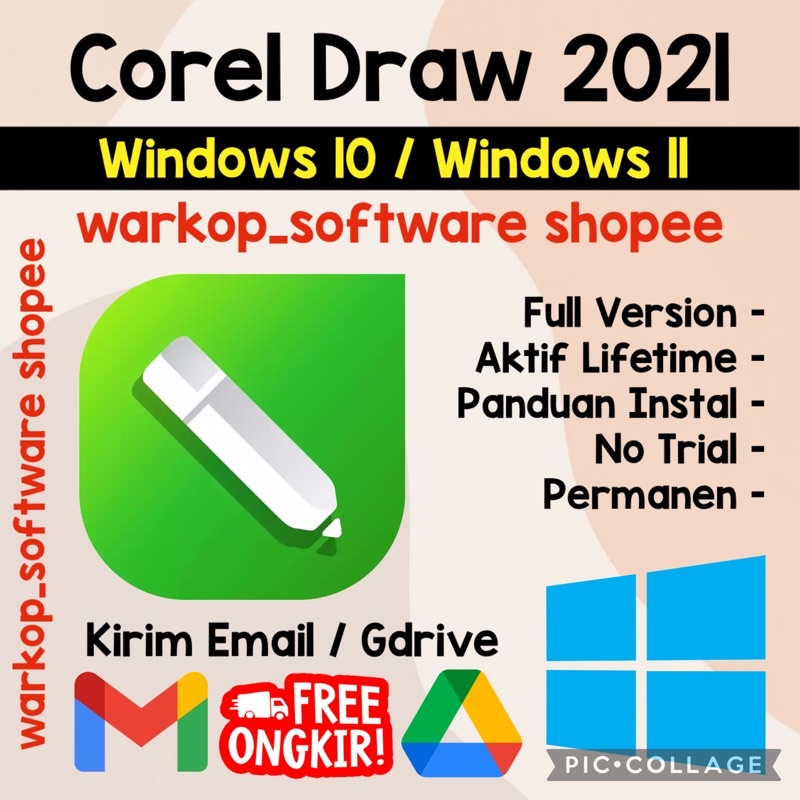 Jual Corel Draw 2020 2019 X8 X7 Full Version | Shopee Indonesia