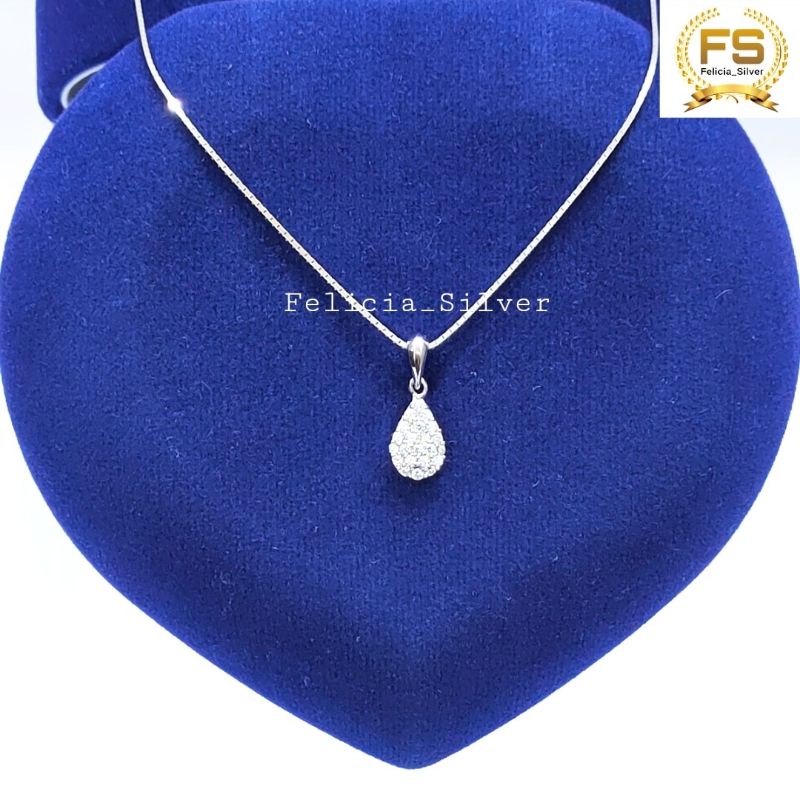 Jual KALUNG PERAK ASLI SILVER WANITA 925 LAPIS EMAS PUTIH MODEL LIONTIN ...