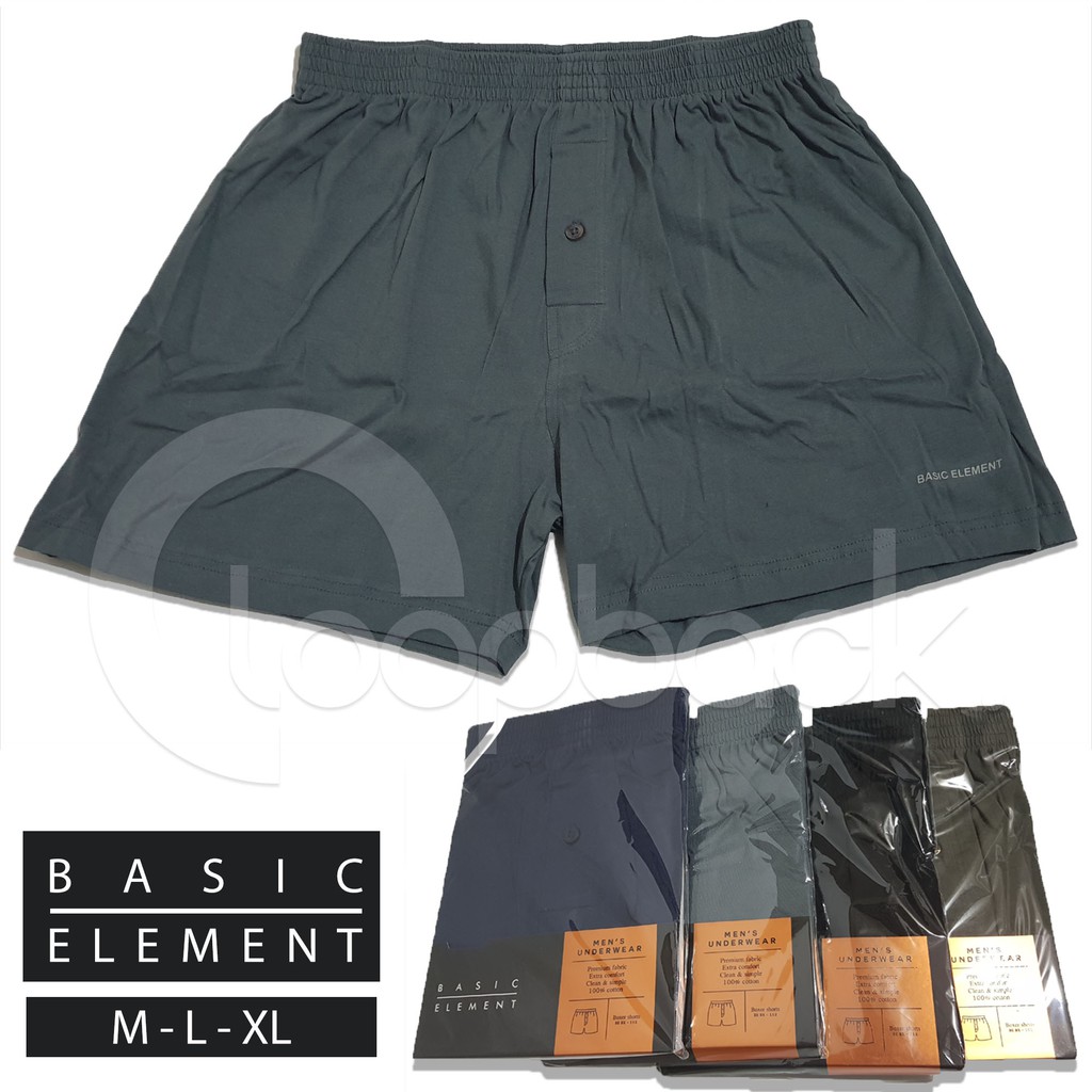 Jual Basic Element Celana Boxer Pria Basic Element BE - 112 | M,L,XL ...