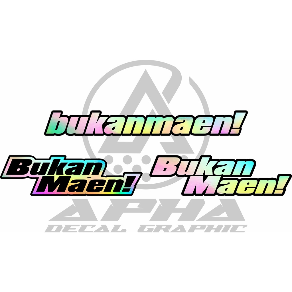 Jual STIKER STICKER CUTTING VIRAL KATA KATA BUKAN MAEN HOLOGRAM PELANGI ...