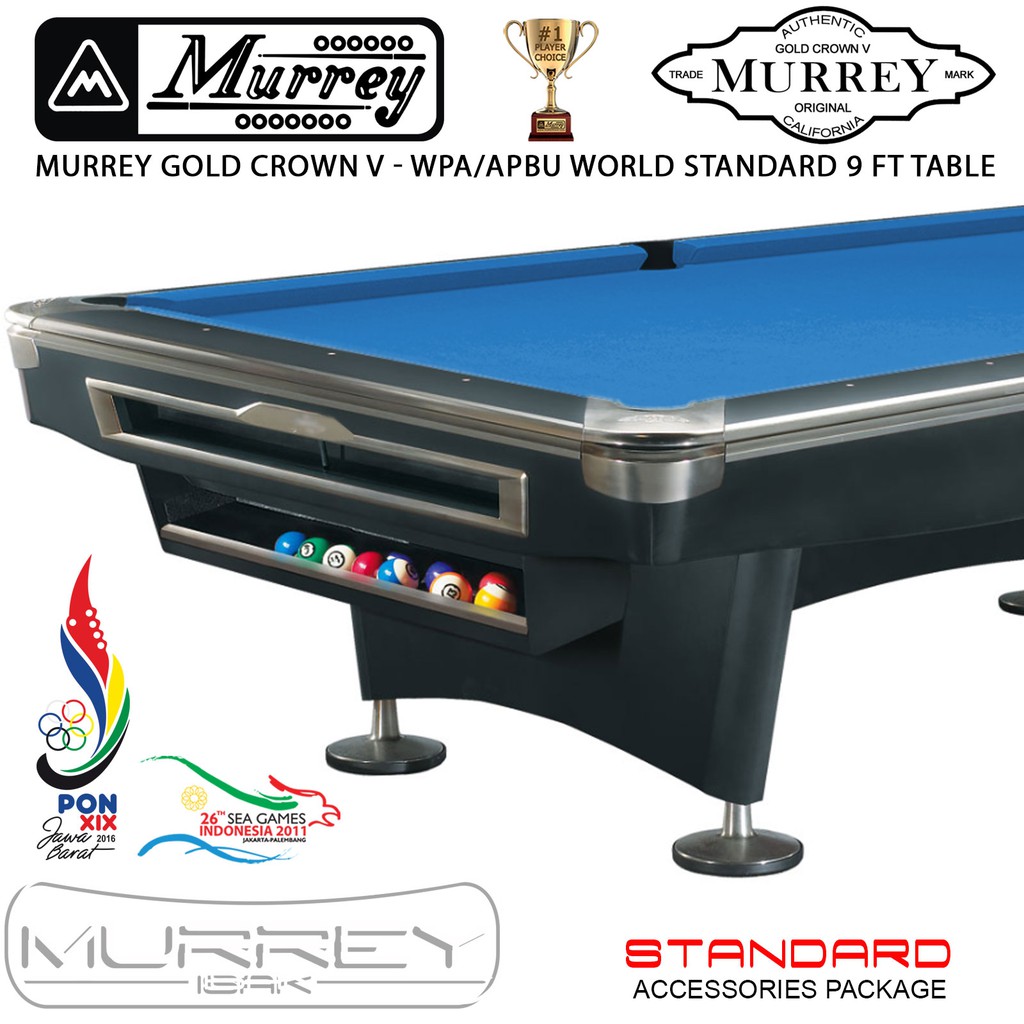 Jual Murrey Gold Crown V STD 9 ft Pool Table - Meja Billiard Biliar 9 ...