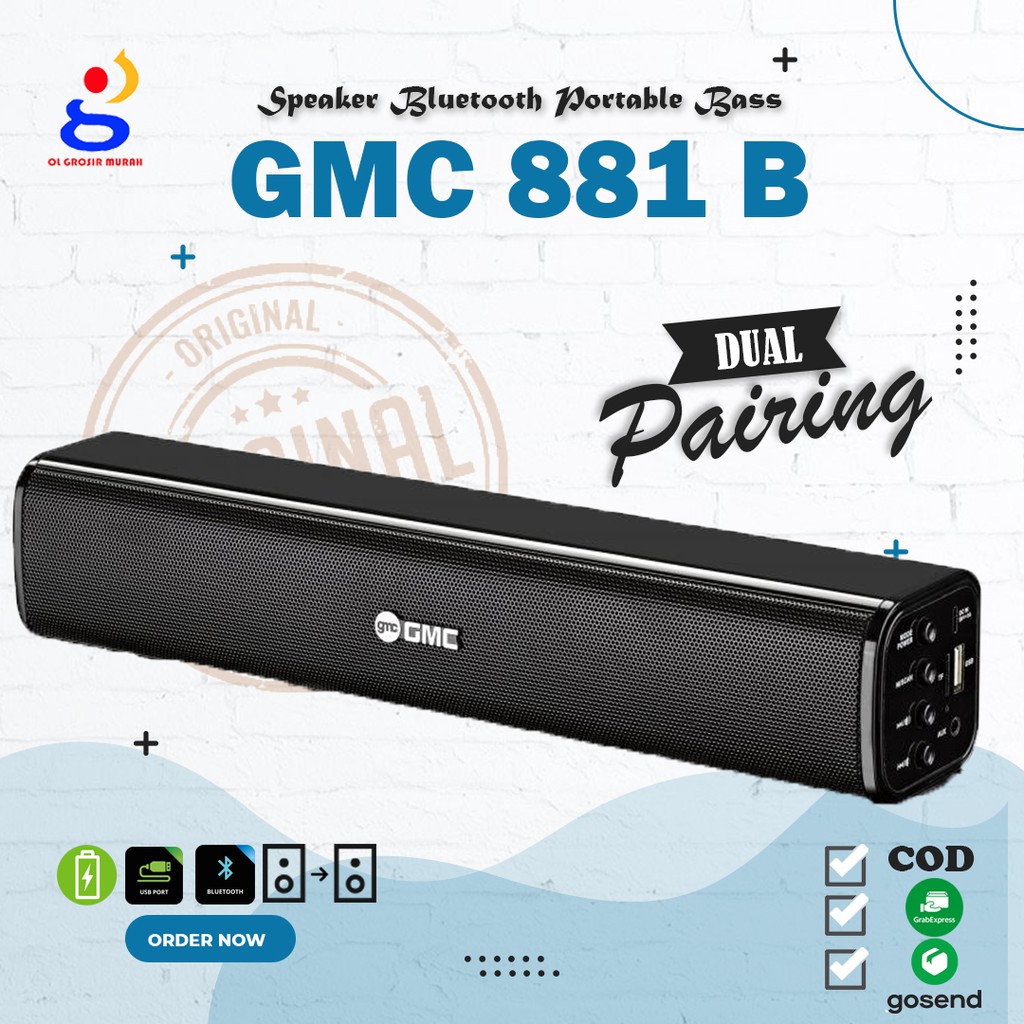 Jual Speaker Multimedia GMC 881B BT FM USB TF Bluetooth 20W RMS ...