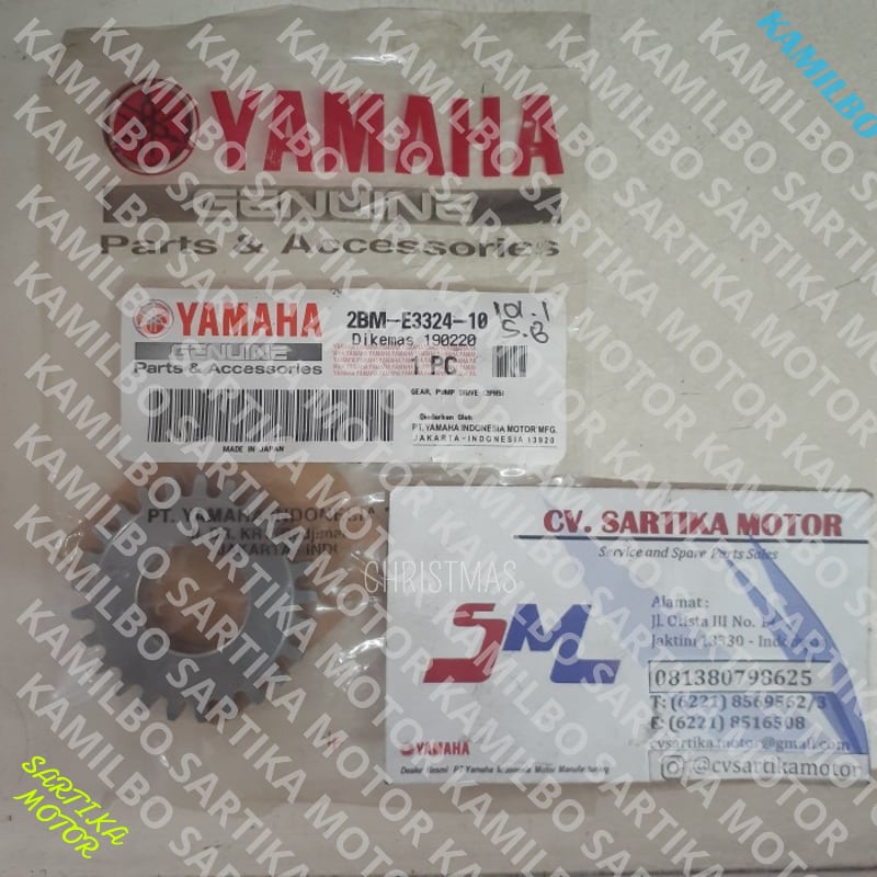 Jual (100% Original ) Gear Pompa Oli Mio M3 Mio 125 Fino 125 0/ Gear Pump Driv 2BM-E3324-10 ...