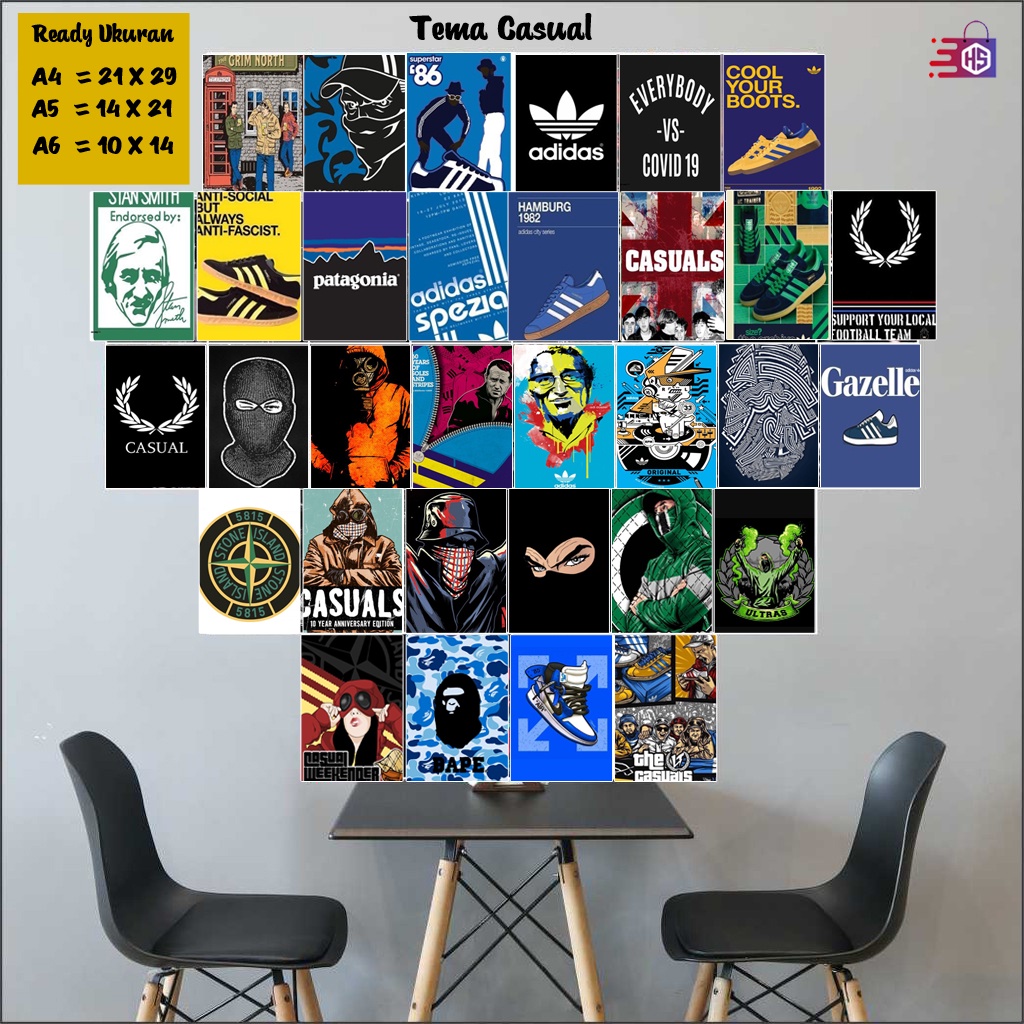 Jual Poster Dinding Kamar Tema Casual / Poster Kamar Casual /Poster ...