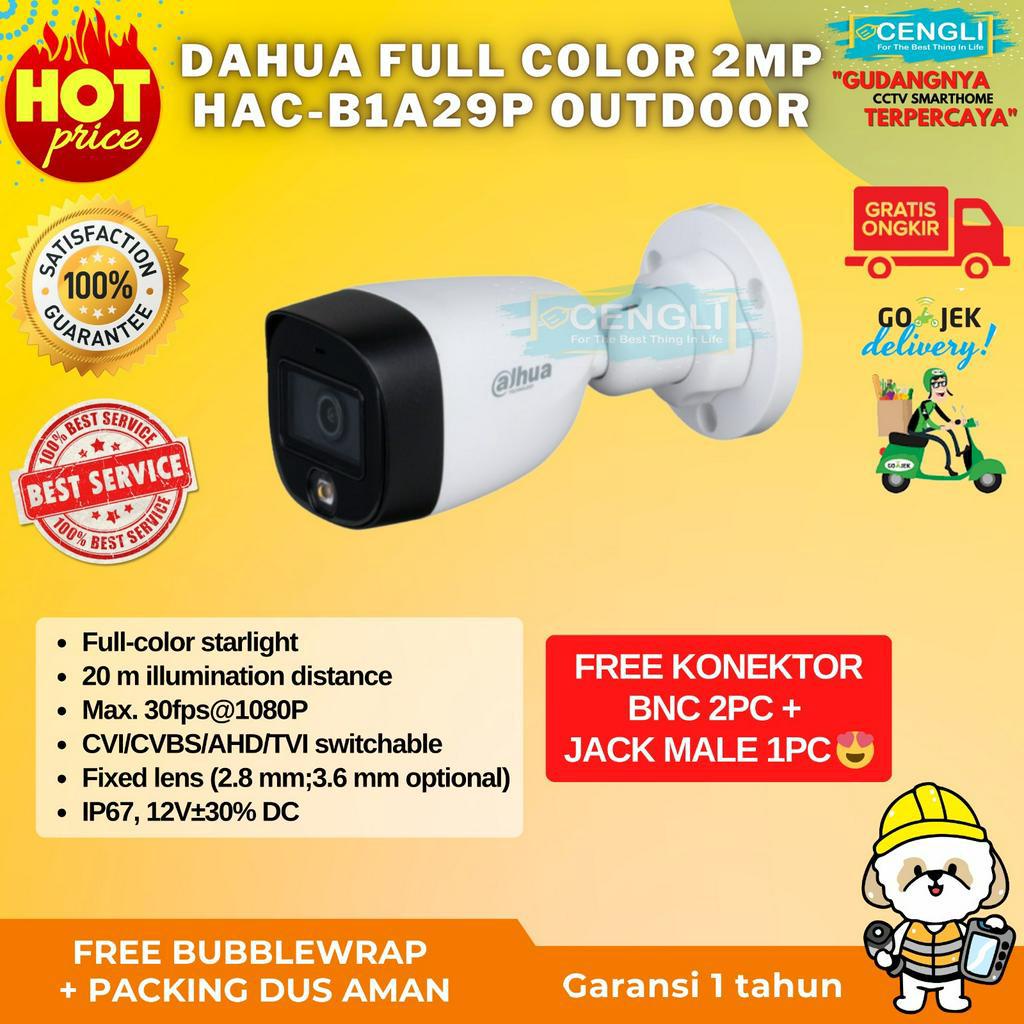 Jual KAMERA CCTV DAHUA COOPER FULL COLOR 2MP DH-HAC-B1A29P OUTDOOR ...