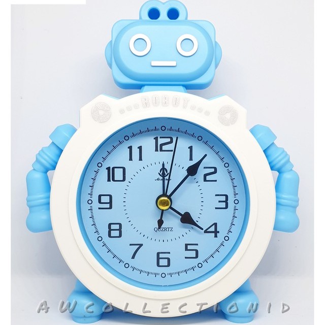 Jual Jam Weker Alarm Bunyi Standar Model Robot AS-756 | Dekorasi Meja ...