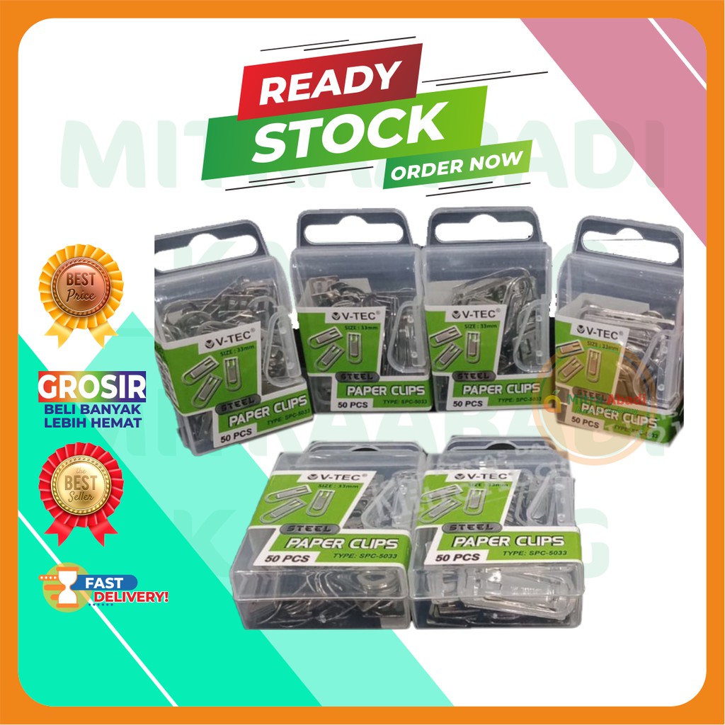 Jual STEEL PAPER CLIP VTEC SPC5033 | Shopee Indonesia