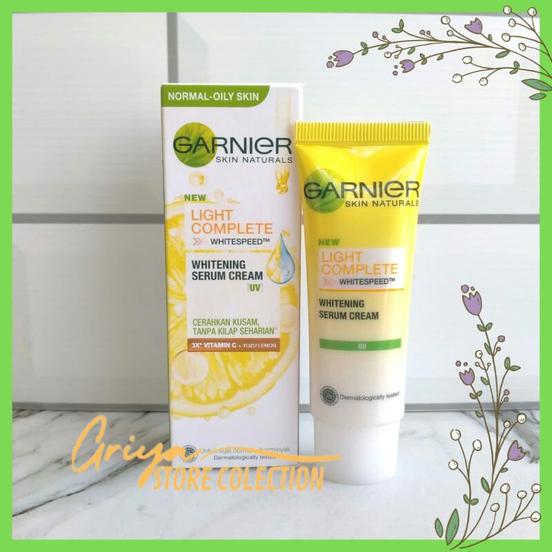 Jual Garnier Light Complete Whitening Serum Day Cream 20ml | Shopee ...