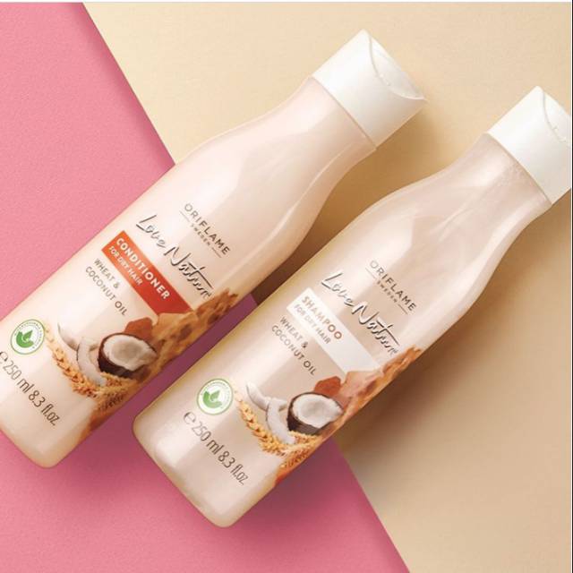Jual Love Nature Sampo And Conditioner For Dry Hair Wheat And Coconut Oil