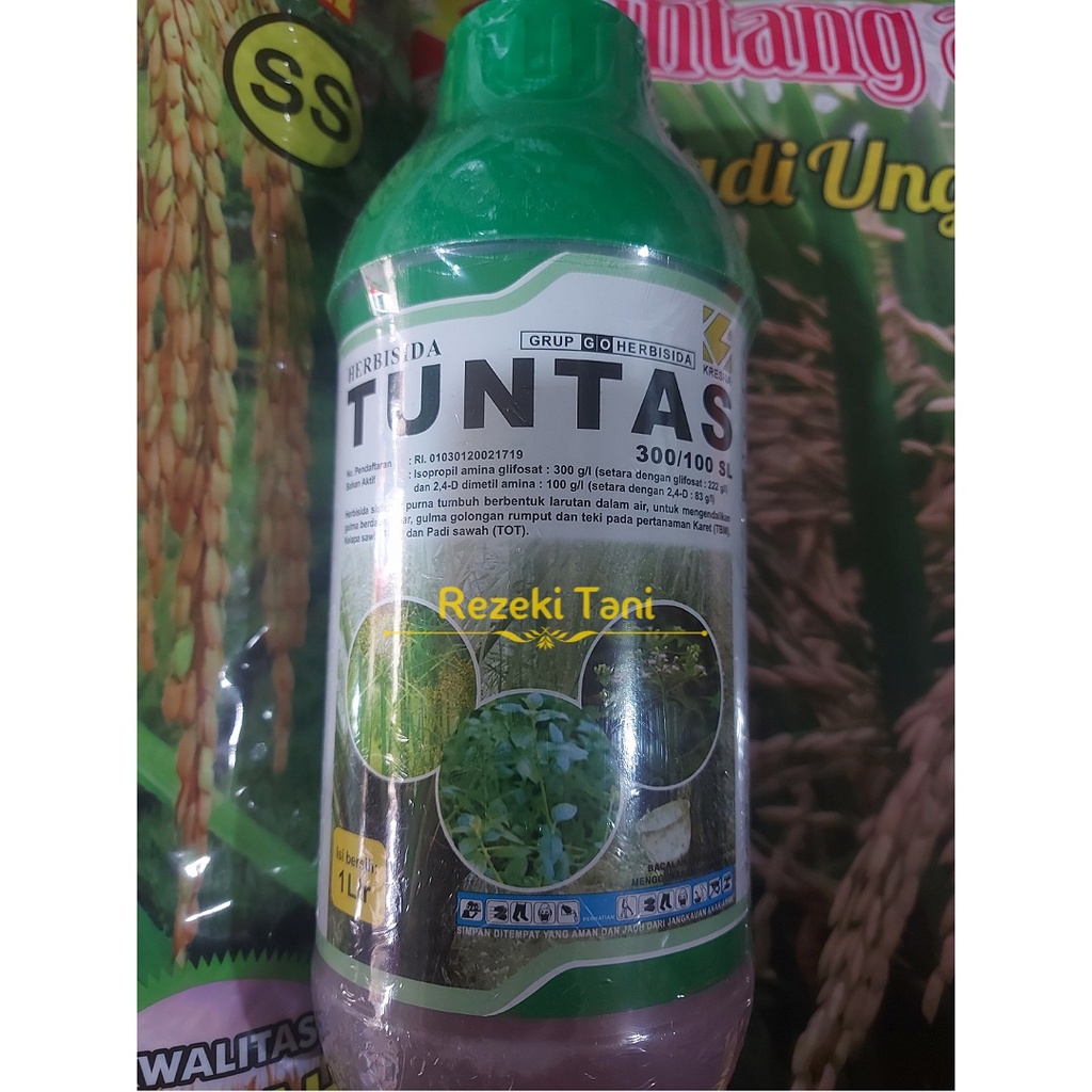 Jual Racun Rumput Herbisida Tuntas 300/100SL kemasan 1 liter | Shopee ...