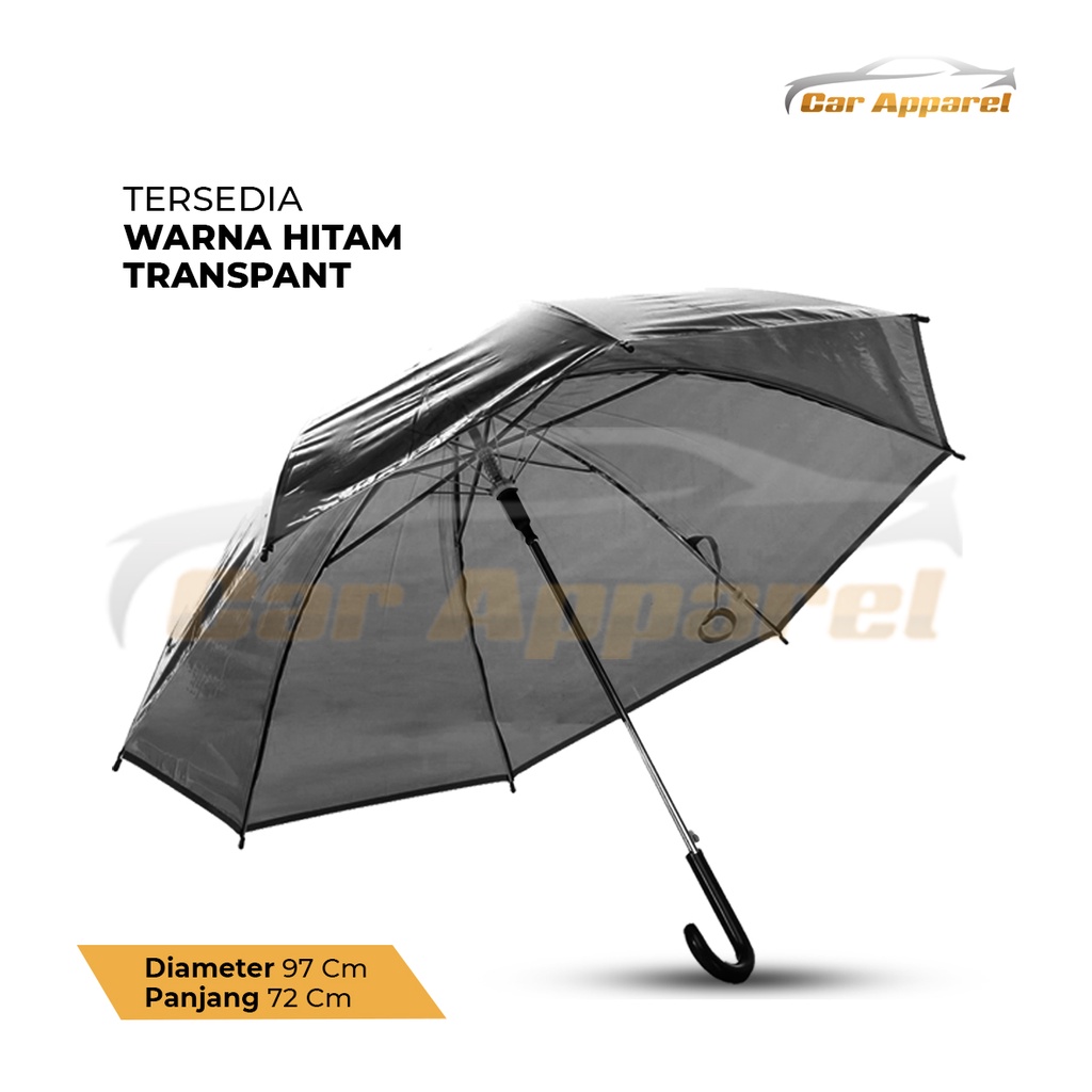 Jual Payung Hitam Bening Transparan Umbrella Japan Korea Transparent ...