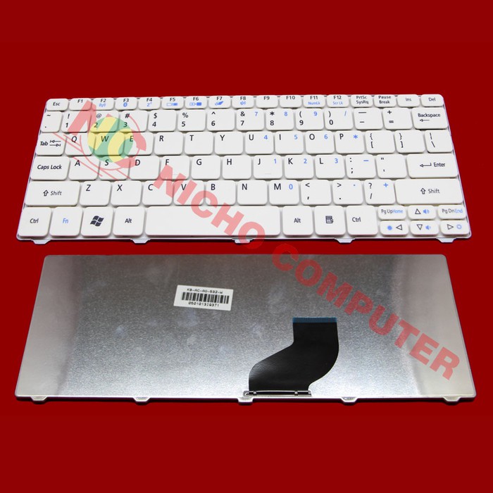 Jual KEYBOARD ACER ASPIRE ONE 532 D260 D270 WHITE | Shopee Indonesia