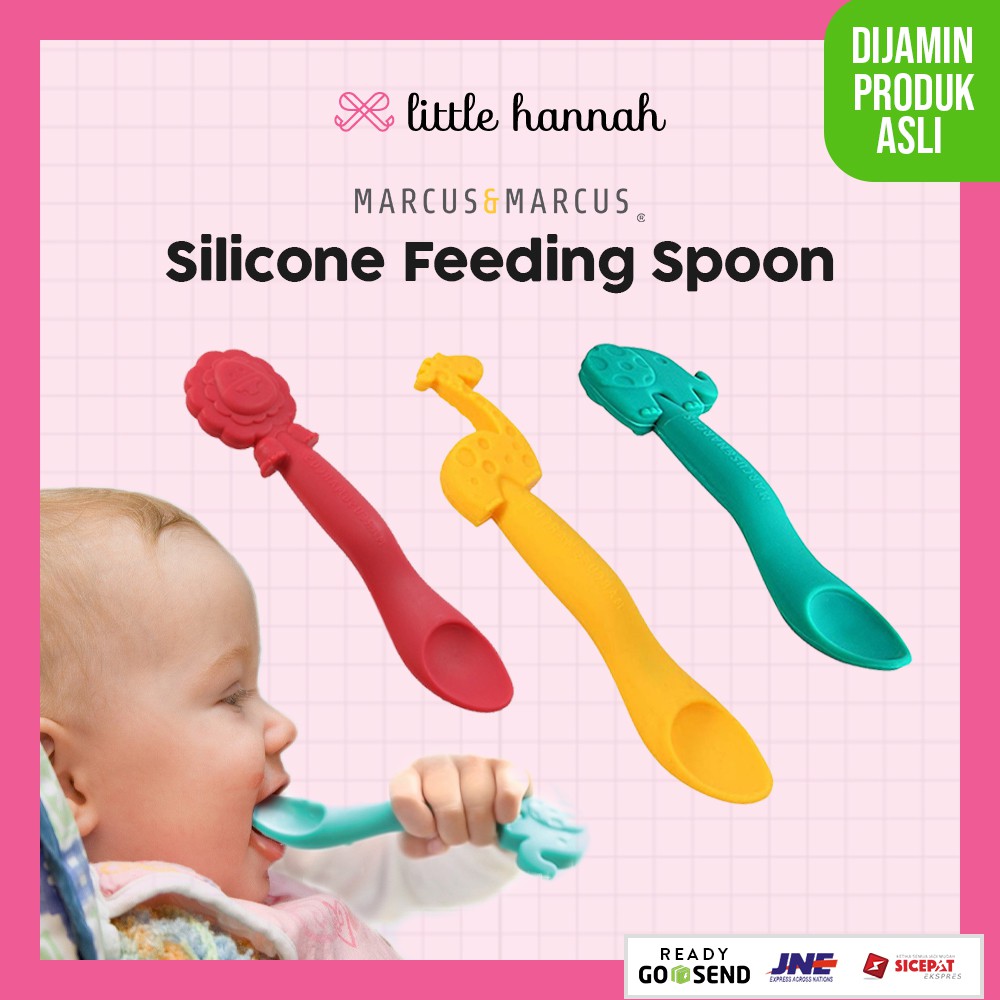 Jual MARCUS & MARCUS Silicone Feeding Spoon / Sendok Silicone Bayi ...