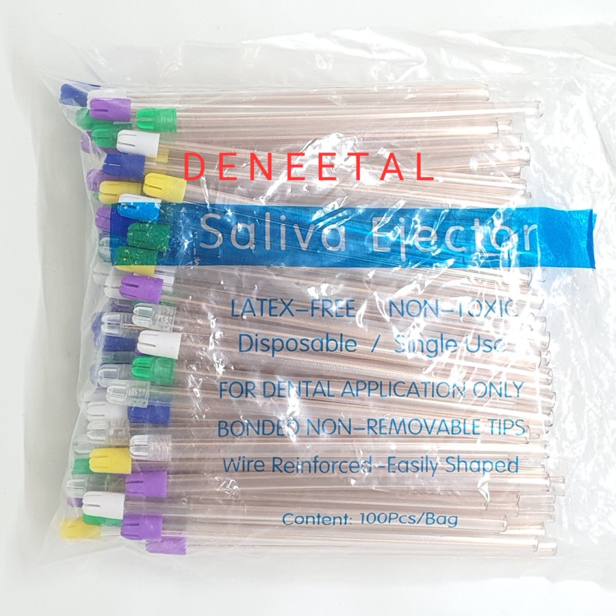 Jual 1pack isi 100pcs Dental Suction / Saliva Ejector Colorfull Selang ...
