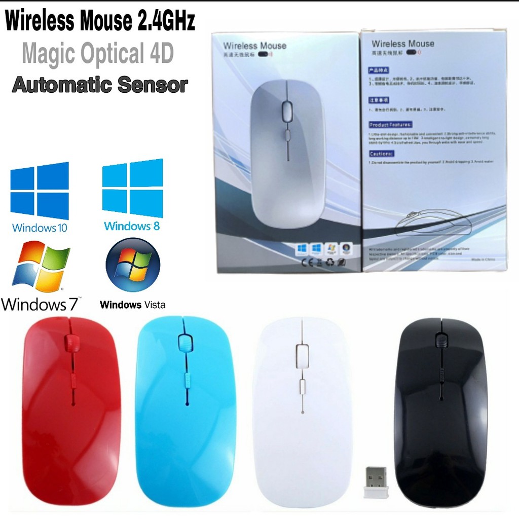 Jual Mouse Wireless Kantor Slim 2.4Ghz Mouse Murah Slim Elegant and ...