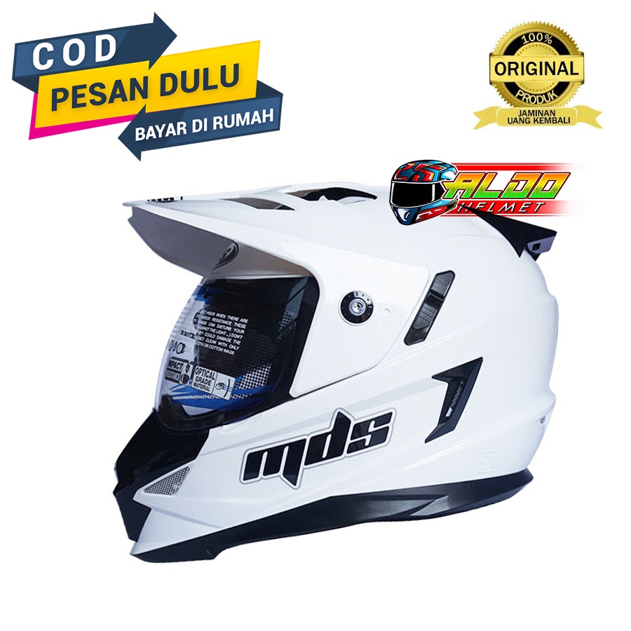 Jual HELM MDS SUPER MOTO ORIGINAL / MDS FULL FACE / DOUBLE VISOR / MDS ...