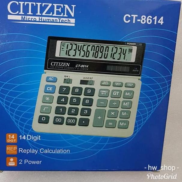 Jual Kalkulator Citizen Ct 8614 . Kalkulator Citizen 14 Digit Calculator CT8614 | Shopee Indonesia