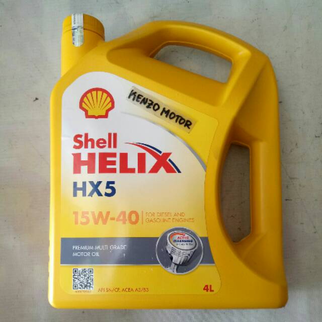 Jual ASLI SEGEL BARCODE OLI MESIN MOBIL BENSIN DIESEL SHELL KUNING HX5 ...