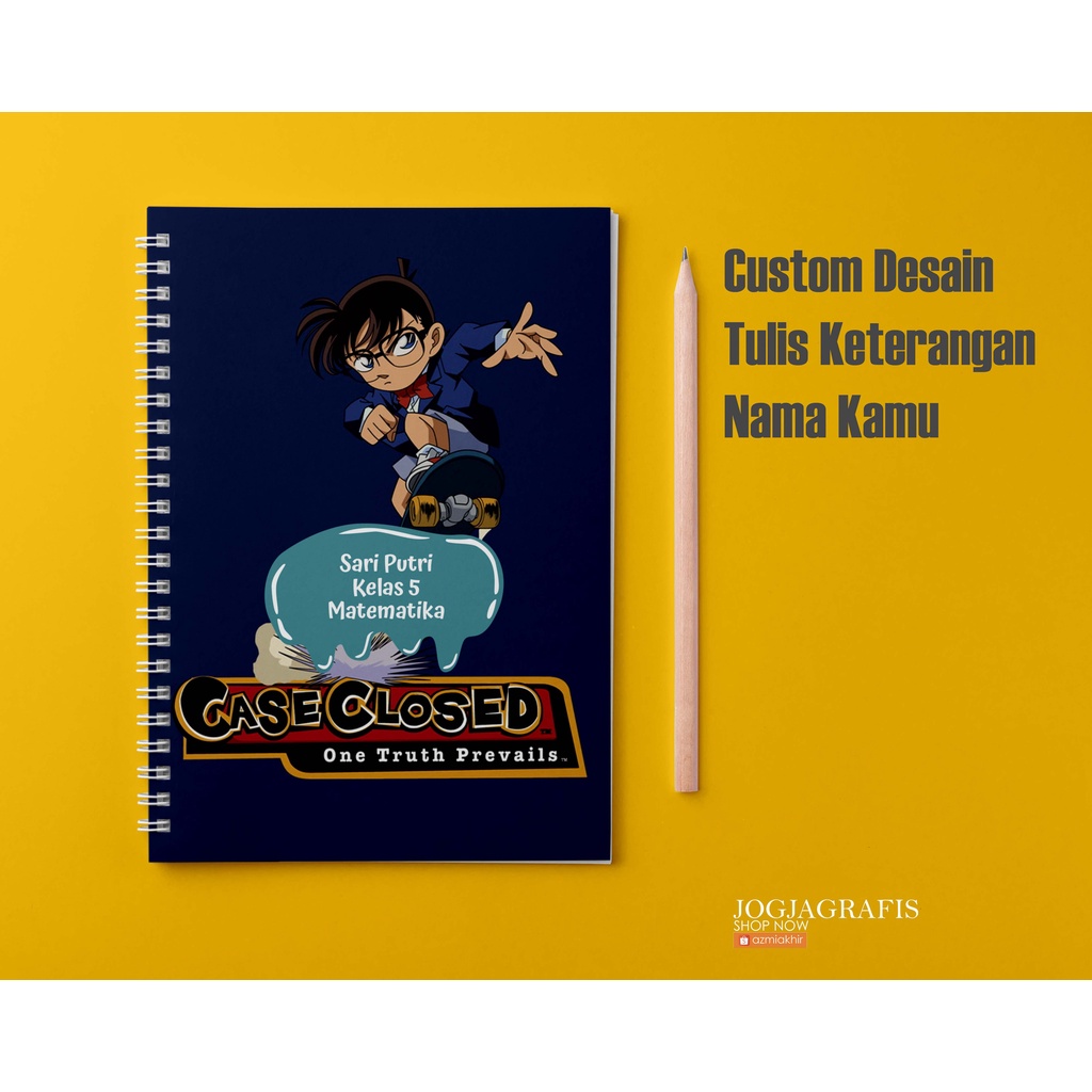 Jual Notebook Anime Detective Conan A5 Custom Desain / BUKU TULIS ...