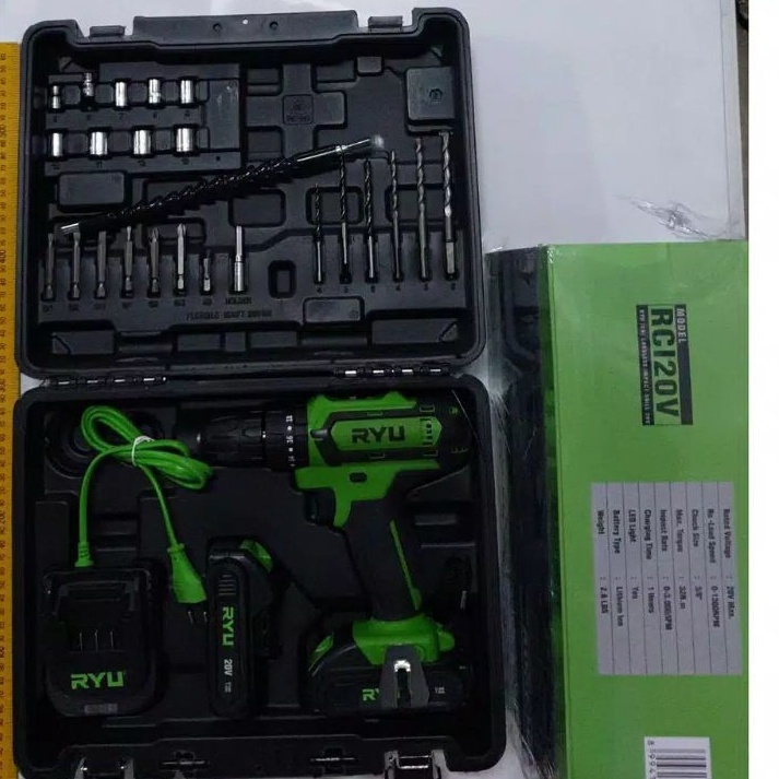 Jual RYU 20V KOPER RCI20V Cordless Impact Drill Mesin Bor Baterai tembok | Shopee Indonesia