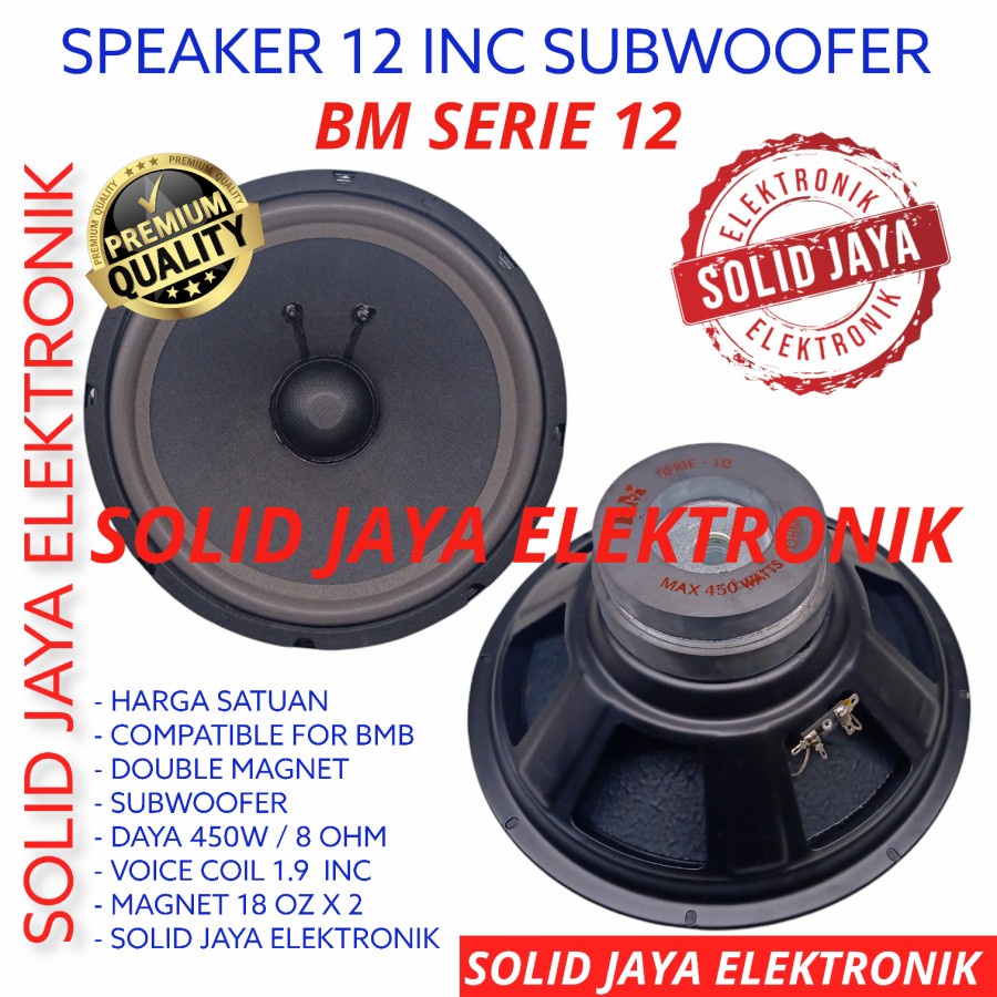 Jual SPEAKER BM 12 INC SUBWOOFER SUB WOOFER FOR BMB DOUBLE MAGNET KARAOKE 12 INCH IN 12IN 12INC ...
