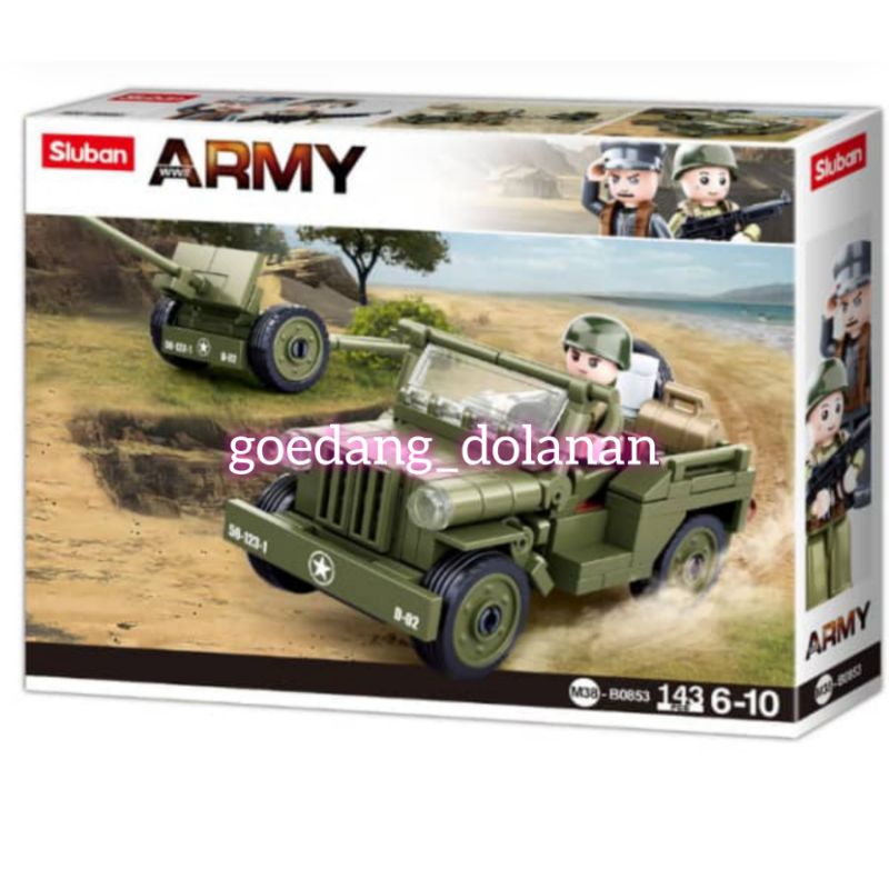Jual Sluban Wwii Army Bricks Willy's Jeep | Shopee Indonesia